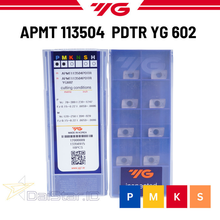 Jual Insert APMT 113504 PDTR YG 602 Insert Milling Shoulder Mill YG1 | Shopee Indonesia