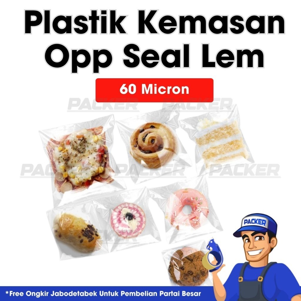 Jual Plastik Baju Roti Bungkus Makanan OPP Seal Lem Serbaguna 60 Mic ...