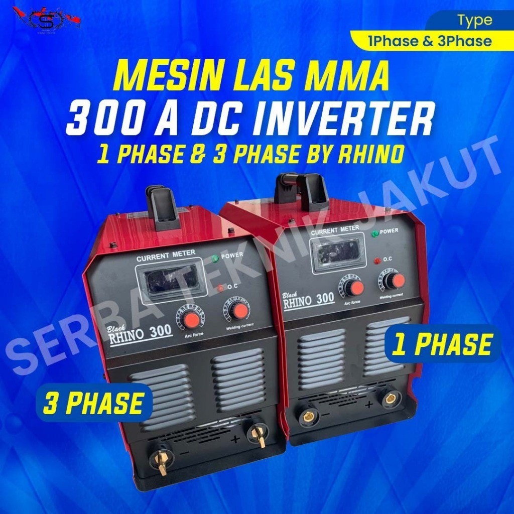 Jual Black RHINO Mesin Travo Las MMA 300 A DC INVERTER Welder | Shopee ...