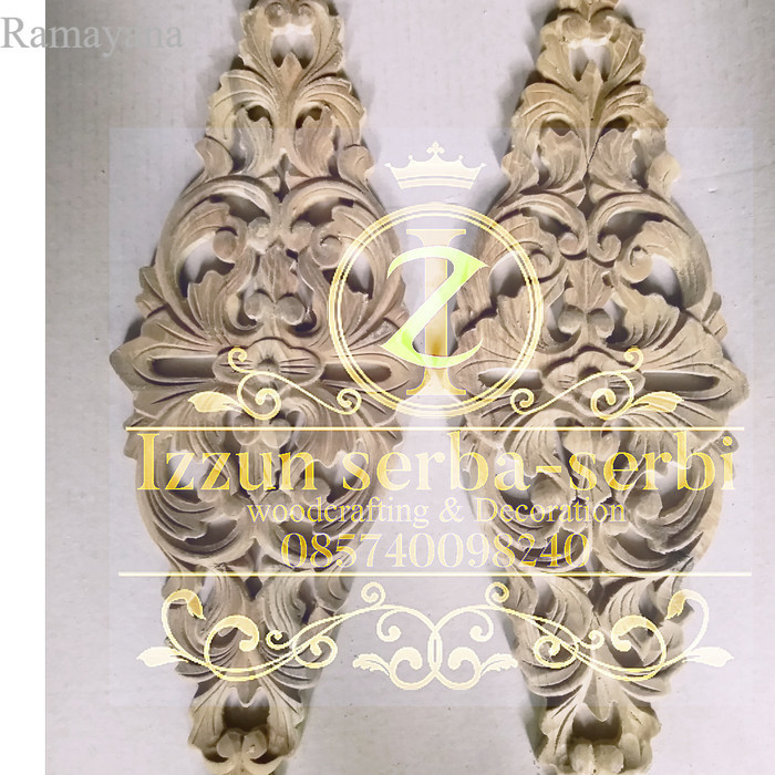 Jual ukir tempel kayu jati motif layar B66 murah | Shopee Indonesia