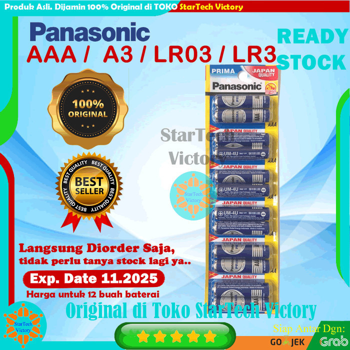 Jual Baterai AAA A3 AA A2 Panasonic Prima Battery | Shopee Indonesia