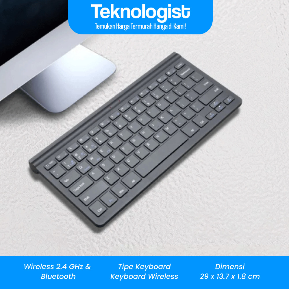 Jual Keyboard Wireless Bluetooth 3 Channel 2.4GHz | Shopee Indonesia
