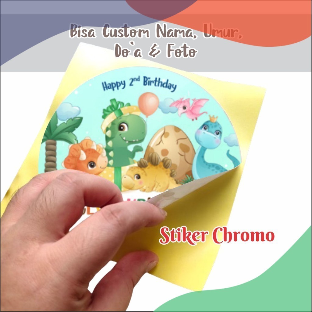 Jual Paket STIKER Sticker Cromo Bulat Ulang Tahun Birthday Sticker ...