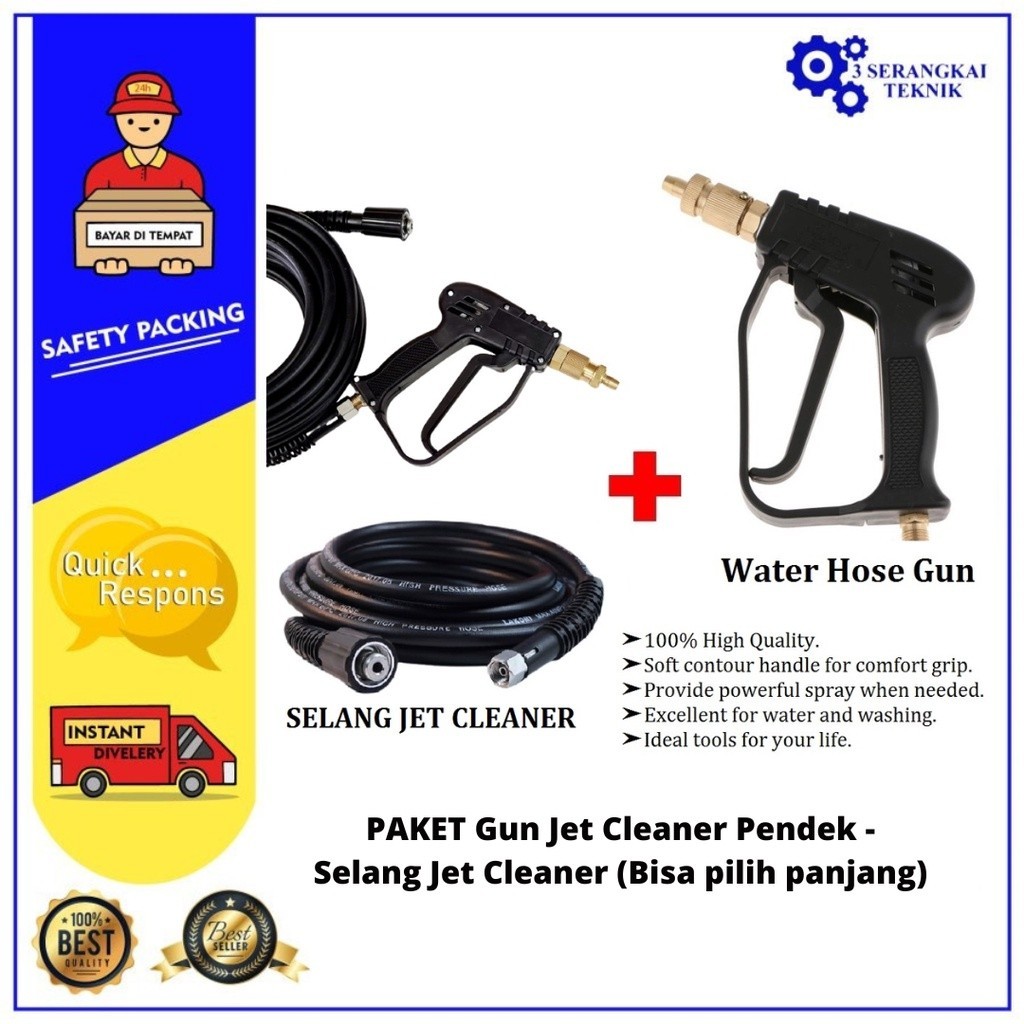 Jual TSR - NEW PAKET Gun Jet Cleaner Pendek - Selang Jet Cleaner (Bisa ...