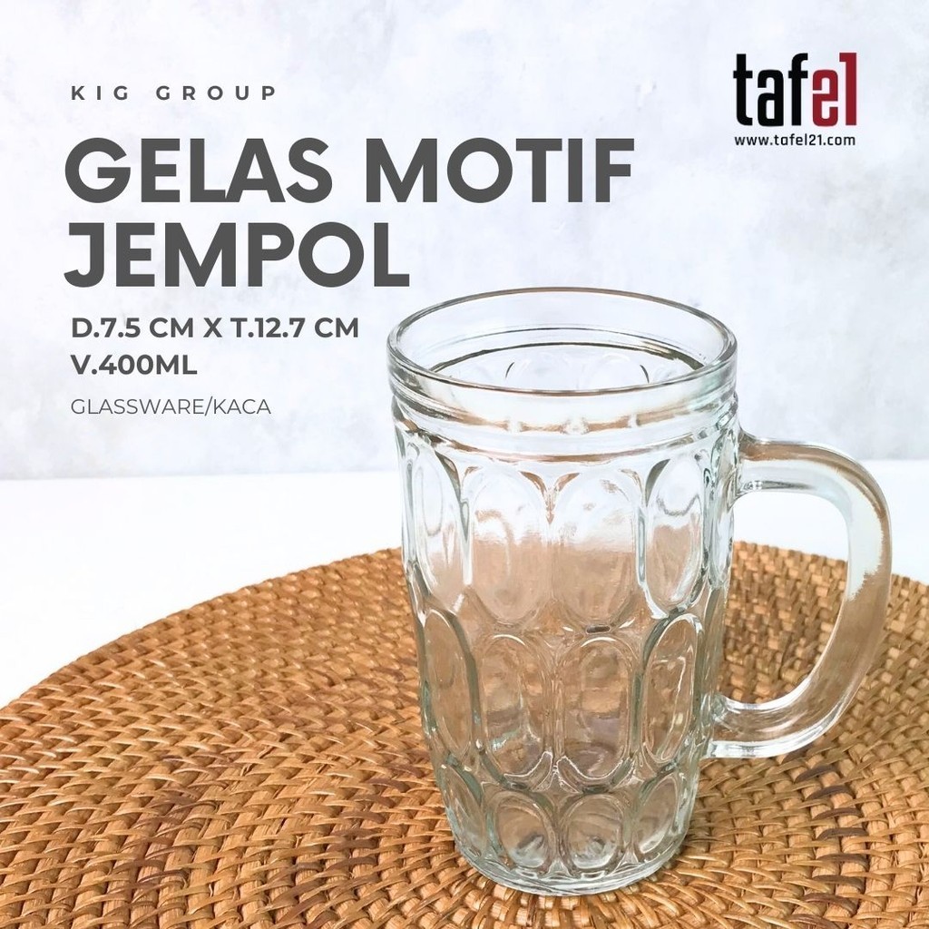 Jual Gelas Kaca Es Teh Motif Jempol 400 ml | Shopee Indonesia