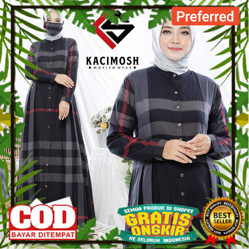 Jual BARU NEW PRODUK GAMIS KOTAK-KOTAK MOTIF TERBARU MODEL KHICHIMOSE ...