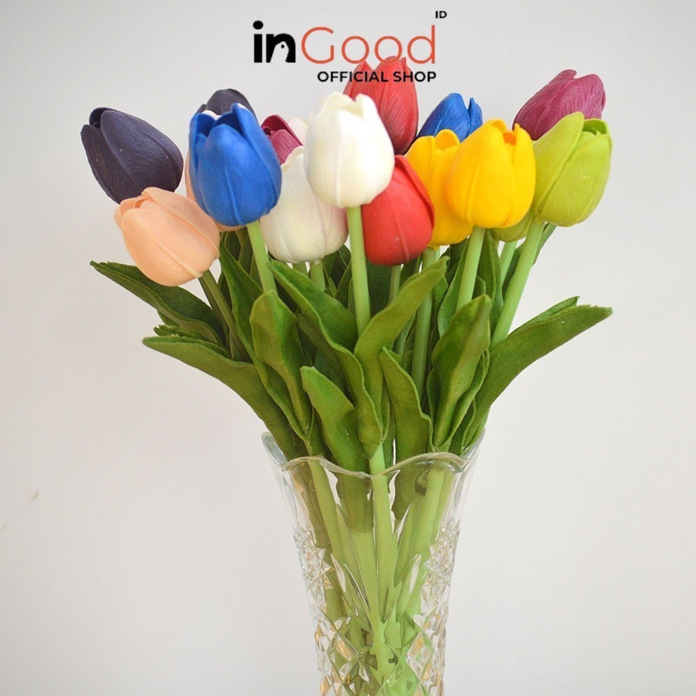 Jual IN GOOD - Bunga T1 Tulip 1 Kuntum Bahan Latex Bunga Palsu Plastik ...