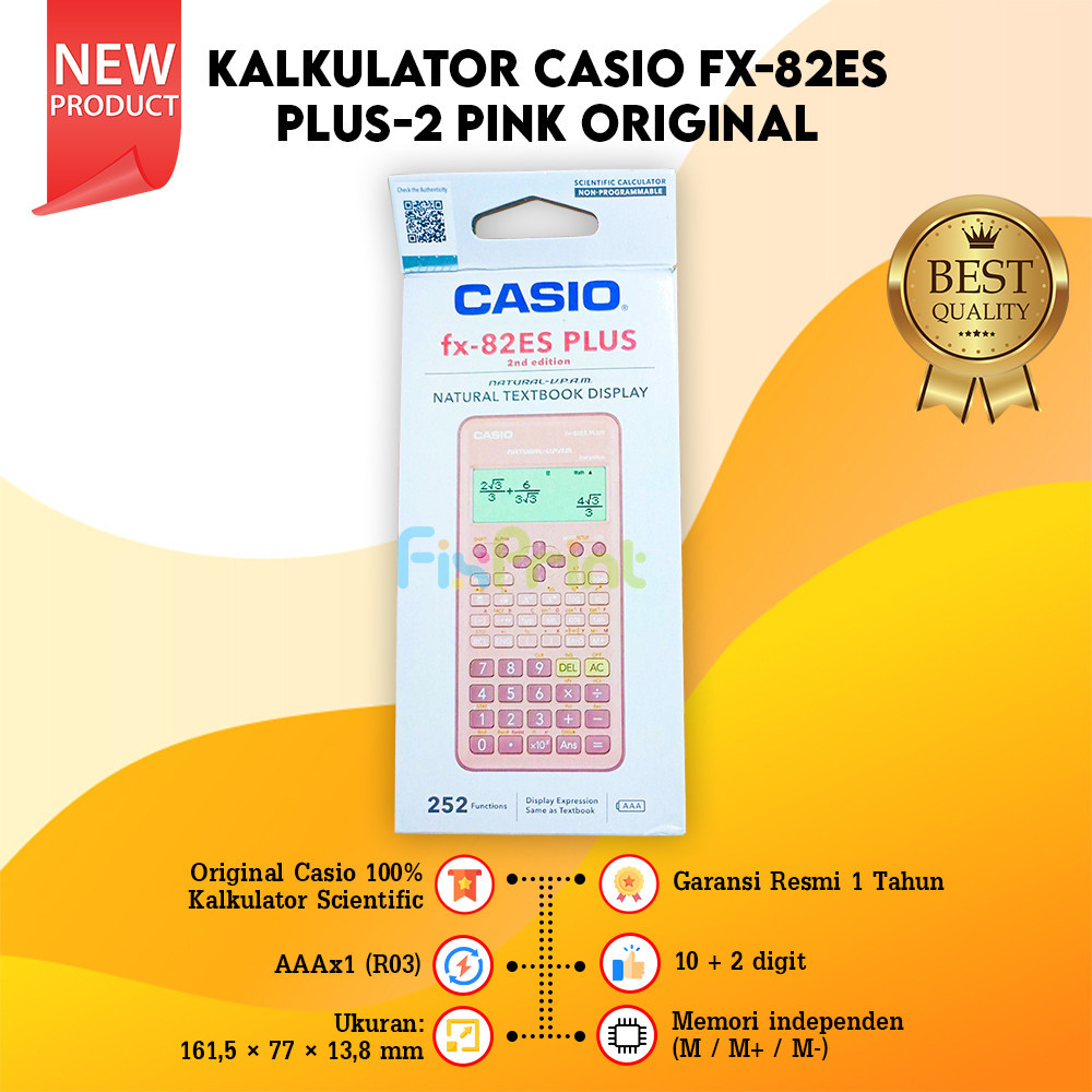 Jual Casio fx-82ES PLUS Calculator Scientific Kalkulator Ilmiah New ...
