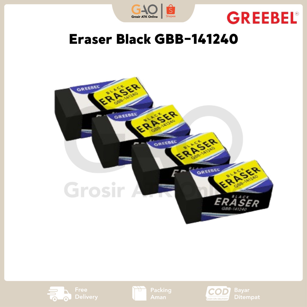 Jual Eraser Black Greebel GBB-141240 Penghapus Hitam Greebel GBB-141240 ...
