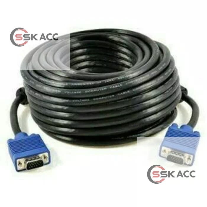 Jual Kabel VGA 50m / Cable VGA to VGA 50 m / VGA M-M 50meter SSKACC-KOMPUTER | Shopee Indonesia