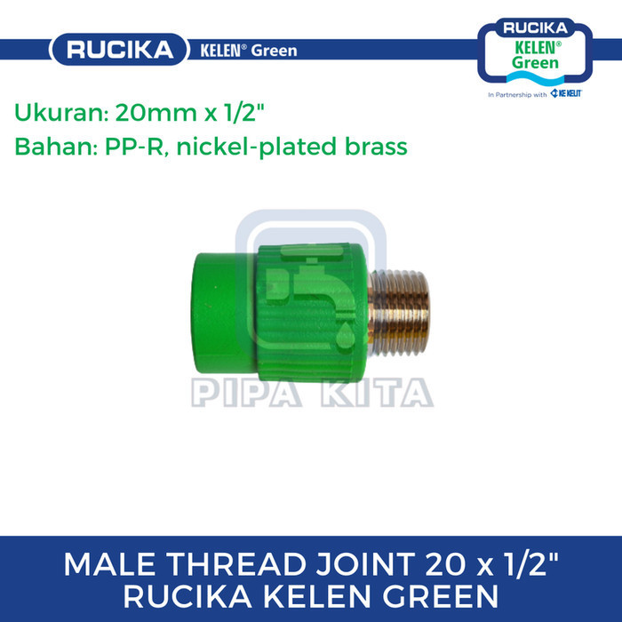 Jual Male Thread JOINT 20 mm PPR RUCIKA GREEN Valve Socket Drat Luar 1/ ...
