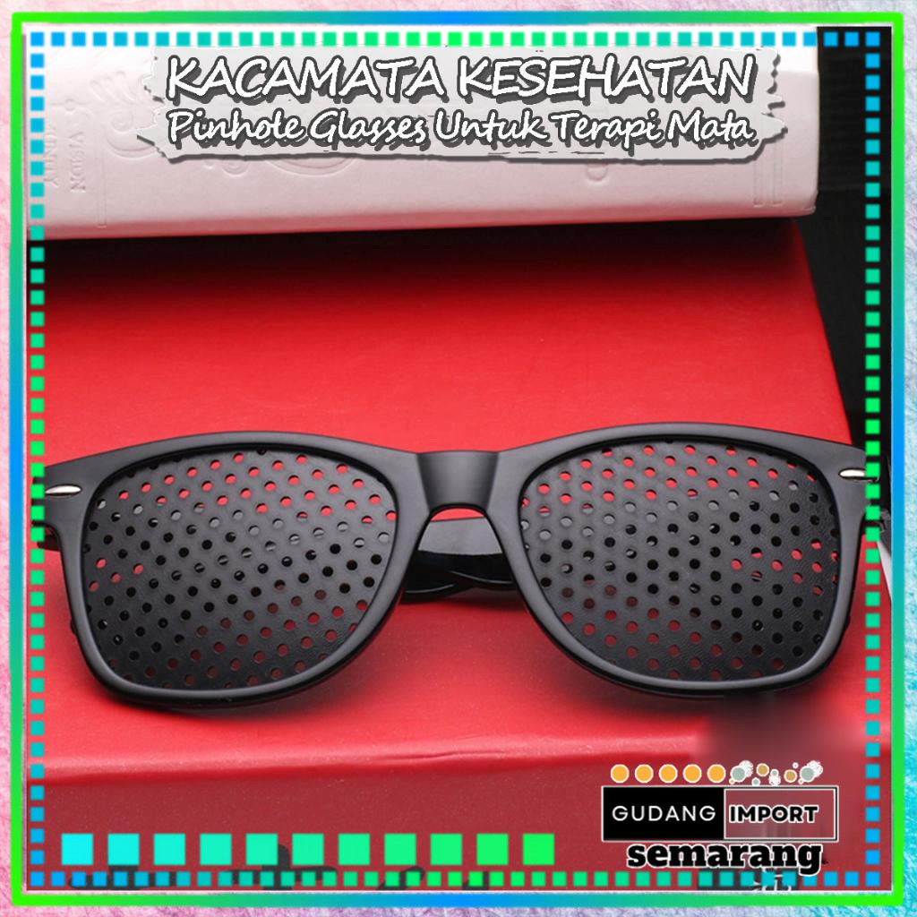 Jual Kacamata Terapi Minus Plus Silinder Pinhole Glasses Kacamata Kesehatan Therapy Contact Lens ...