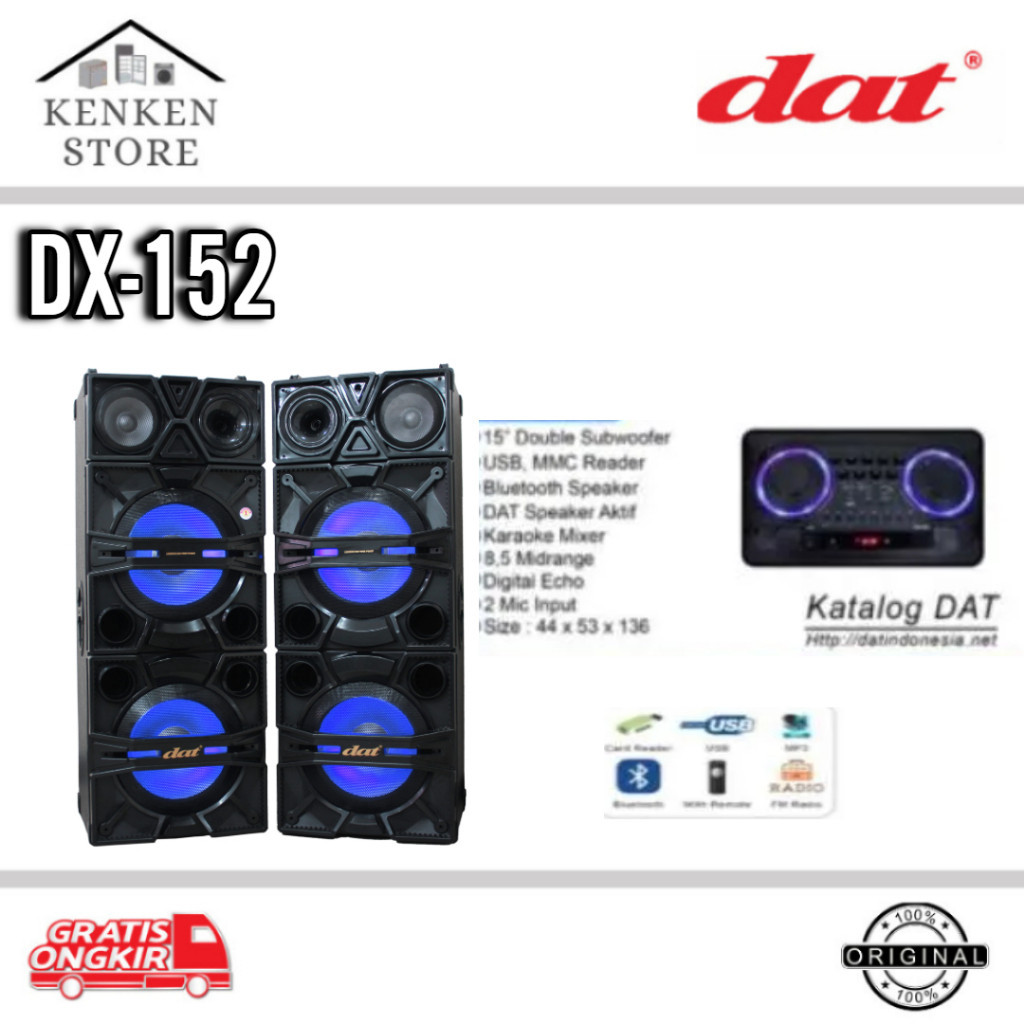 Jual DAT SPEAKER AKTIF DX-152 SPEAKER DAT DOUBLE SUB WOOFER 15INCH ...