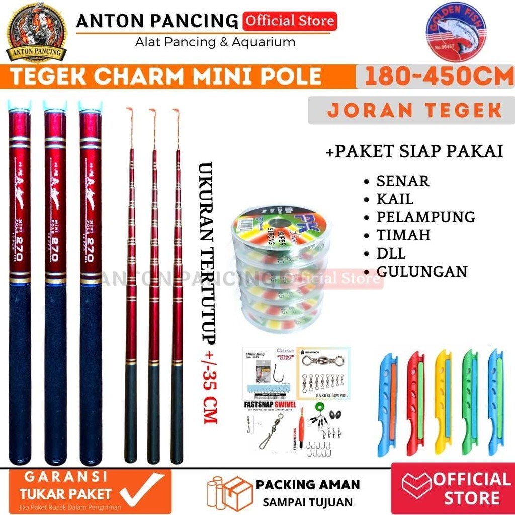 Jual Joran Pancing Tegek Surf Mini Pole Reddish 210 240 270 300 360cm ...