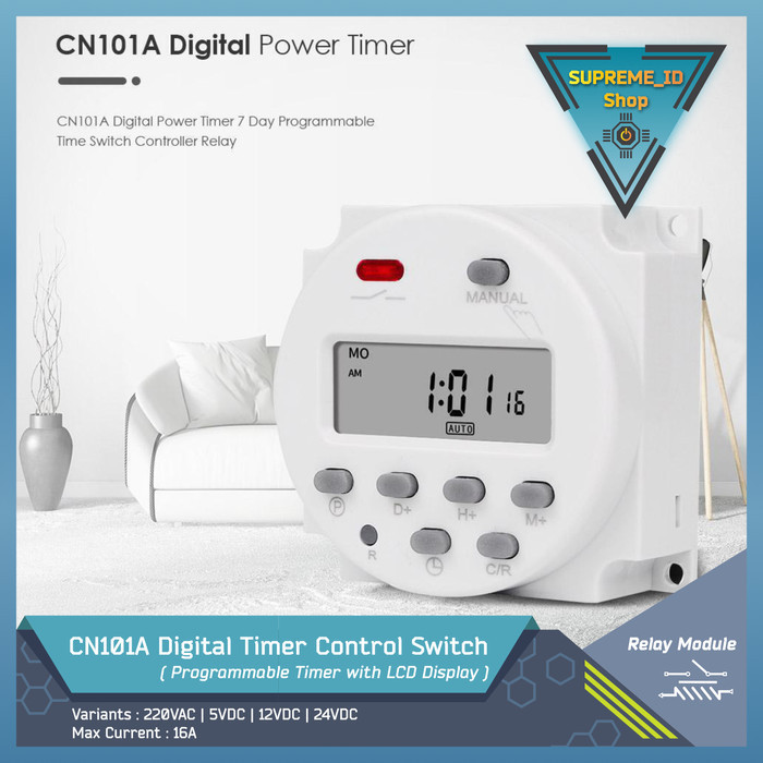 Jual CN101A Power Timer Control Timing Switch Digital Time Delay Relay 220V | 24V | 12V | 5V ...