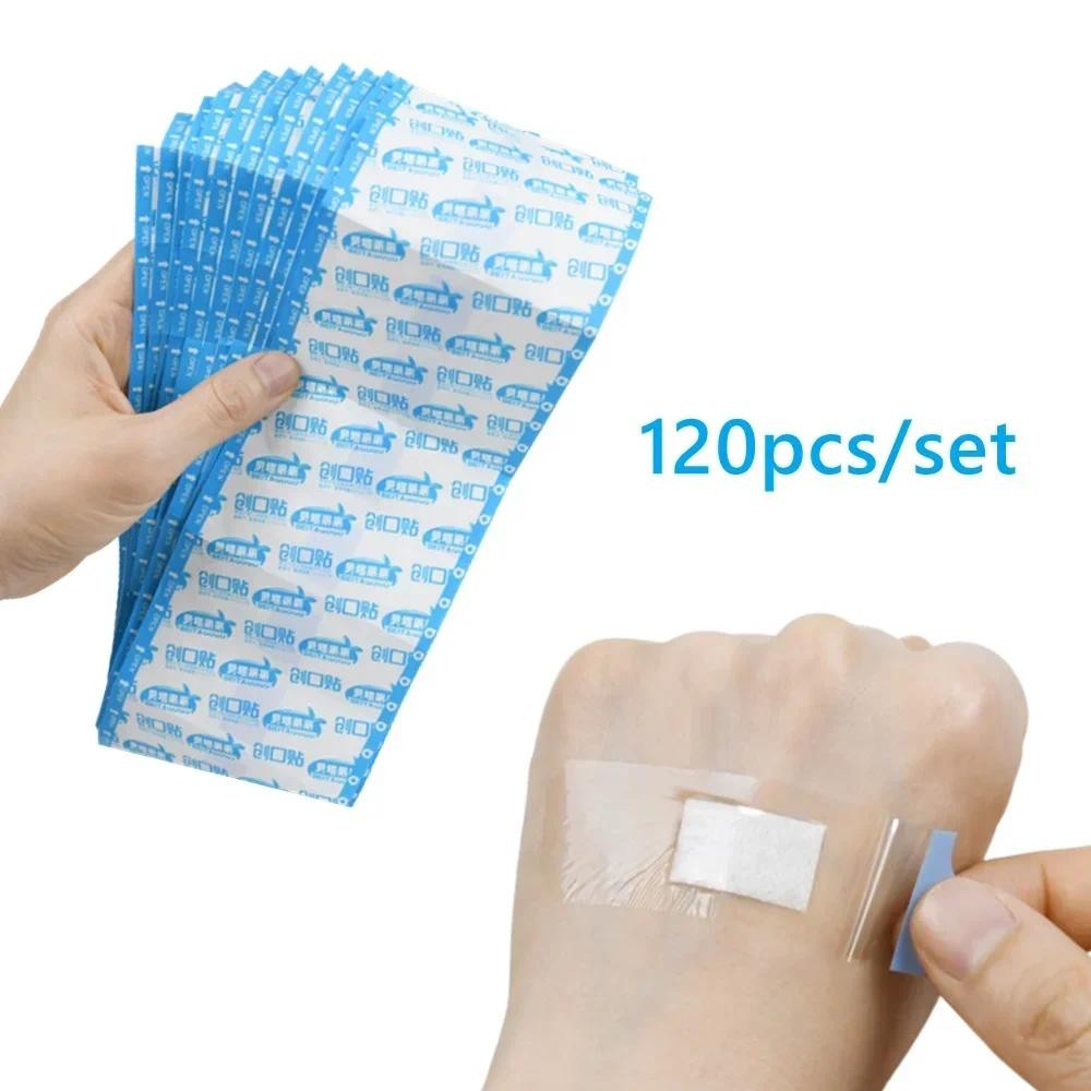 Jual 120pcs/set Transparent Band Aid Waterproof Wound Dressing Plaster ...