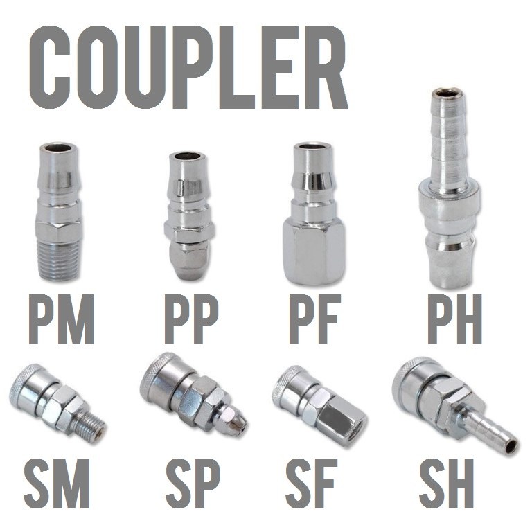 Jual QUICK COUPLER SP20 sambungan selang udara angin kompresor konektor ...