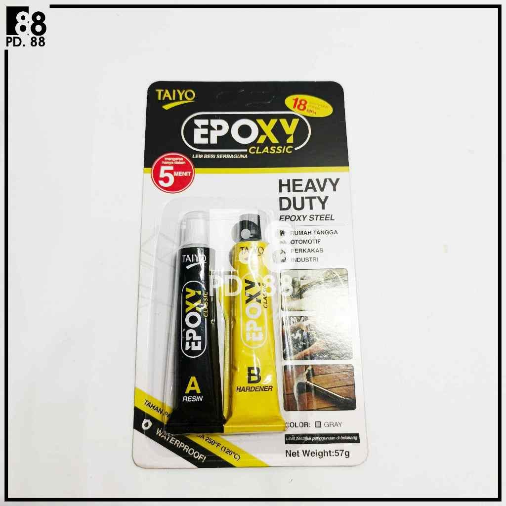 Jual Taiyo Lem Besi Epoxy Plastik Steel 5 Menit 57 Gram | Shopee Indonesia
