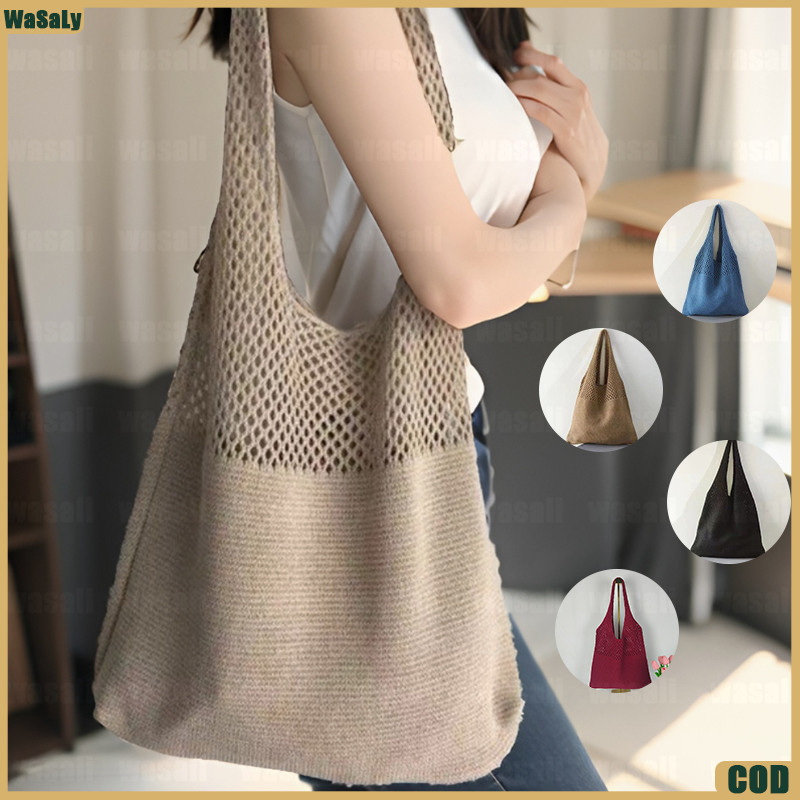 Jual Tas Rajut Besar Pantai / Tas Kasual Casual Tote / Tas Guntingan ...