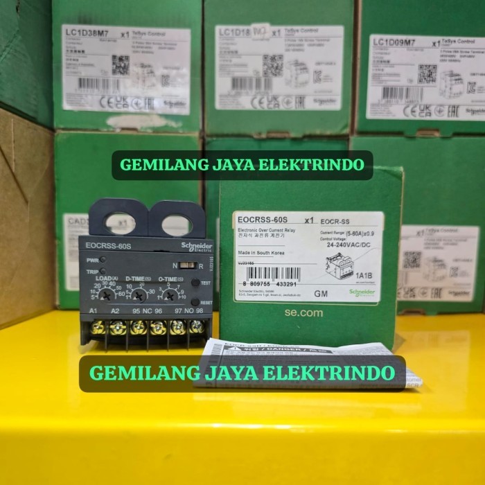 Jual SCHNEIDER EOCRSS 5-60A ELECTRONIC OVER CURRENT RELAY 24-240VAC/DC / SCHNEIDER EOCRSS 60S ...