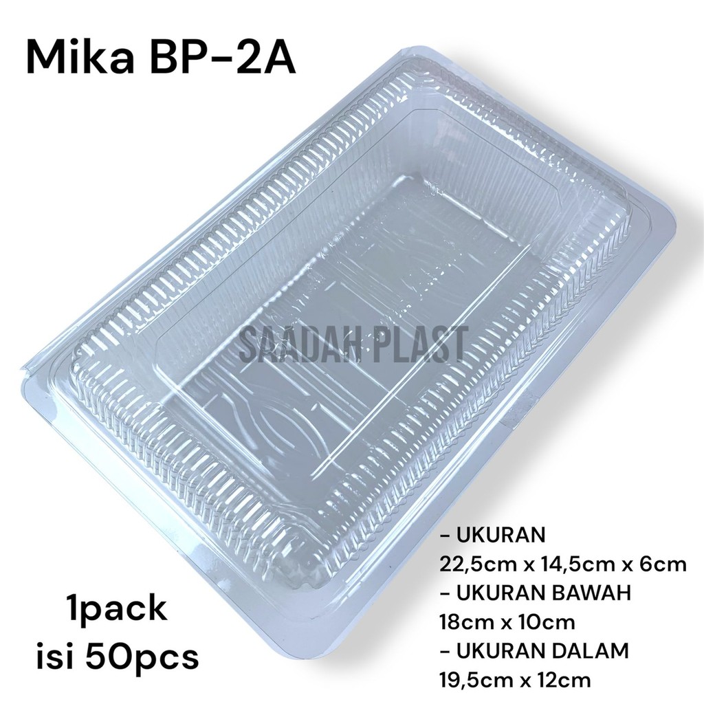 Jual (ISI 50) Mika Plastik 2A - Mika Kemasan Makanan Kue Bening Ukuran ...