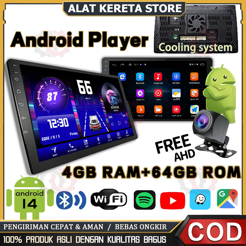 Jual Dual Kipas 4G+64G IPS Screen Head Unit 7/9/10 Inch Car Android 14 Navigasi Untuk TOYOTA ...