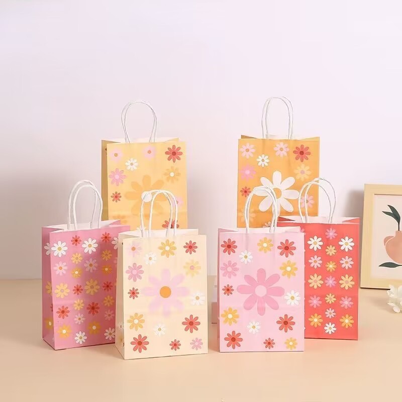 Jual PAPER BAG GOODIE BAG TAS KADO HADIAH PESTA ULANG TAHUN MOTIF DAISY ...