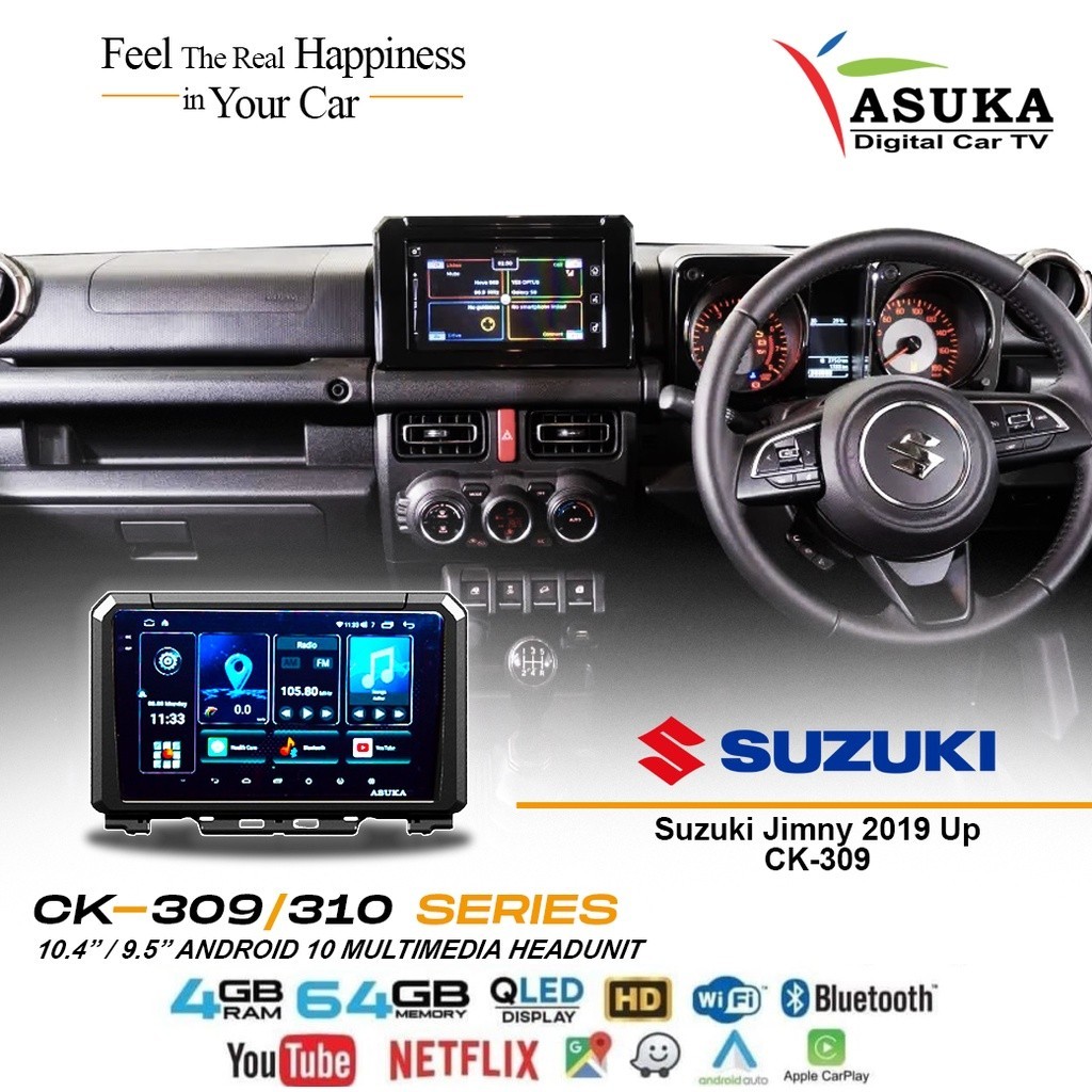 Jual Head Unit Android QLED Asuka CK-309 Suzuki Jimny 2019 Up | Shopee ...