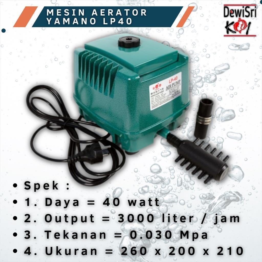 Jual Mesin Pompa Aerator Yamano LP 40 Media Gelembung Udara Airpump Kolam | Shopee Indonesia