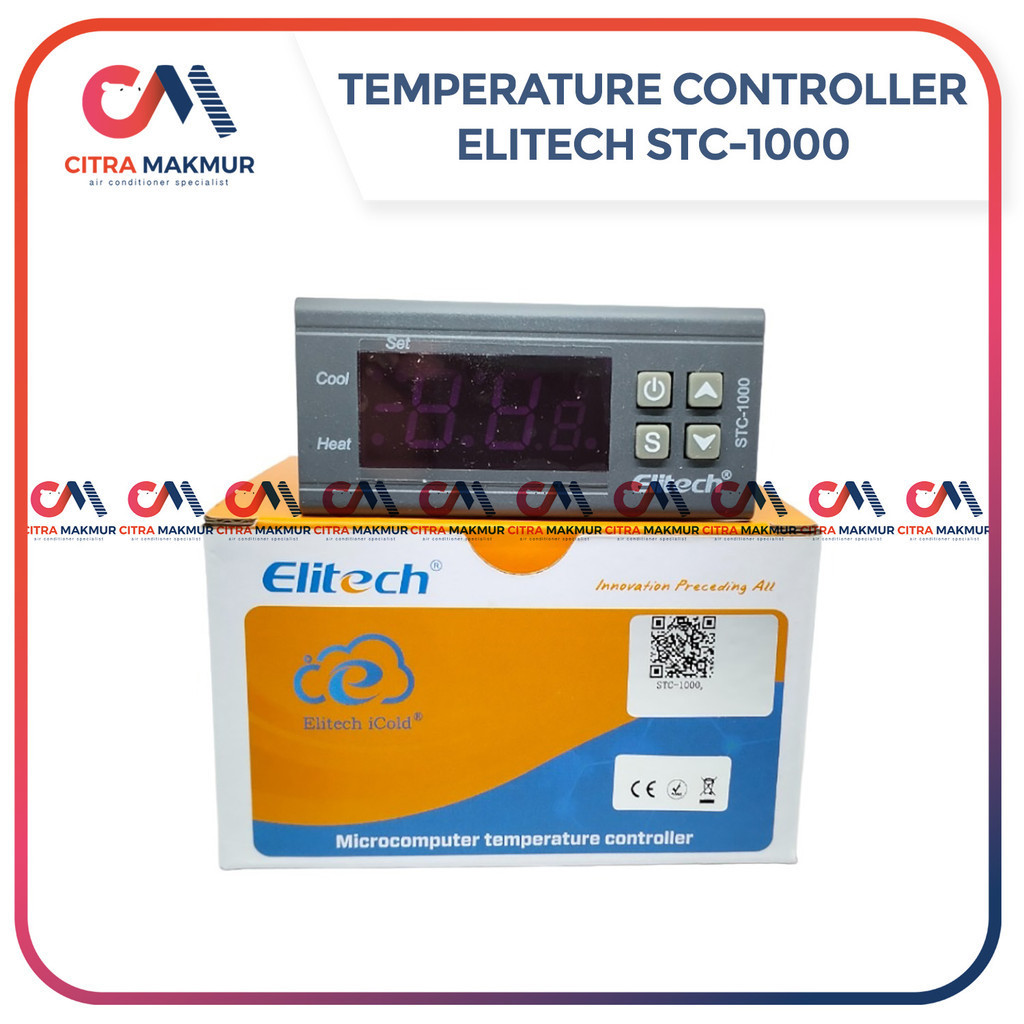 Jual Elitech Temperature Controller Thermostat Kulkas STC 1000 Sensor ...
