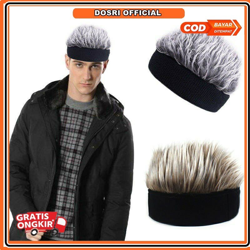 Jual Topi Wig Rambut Palsu Pria dan Wanita, Penutup Kepala Hip Hop ...