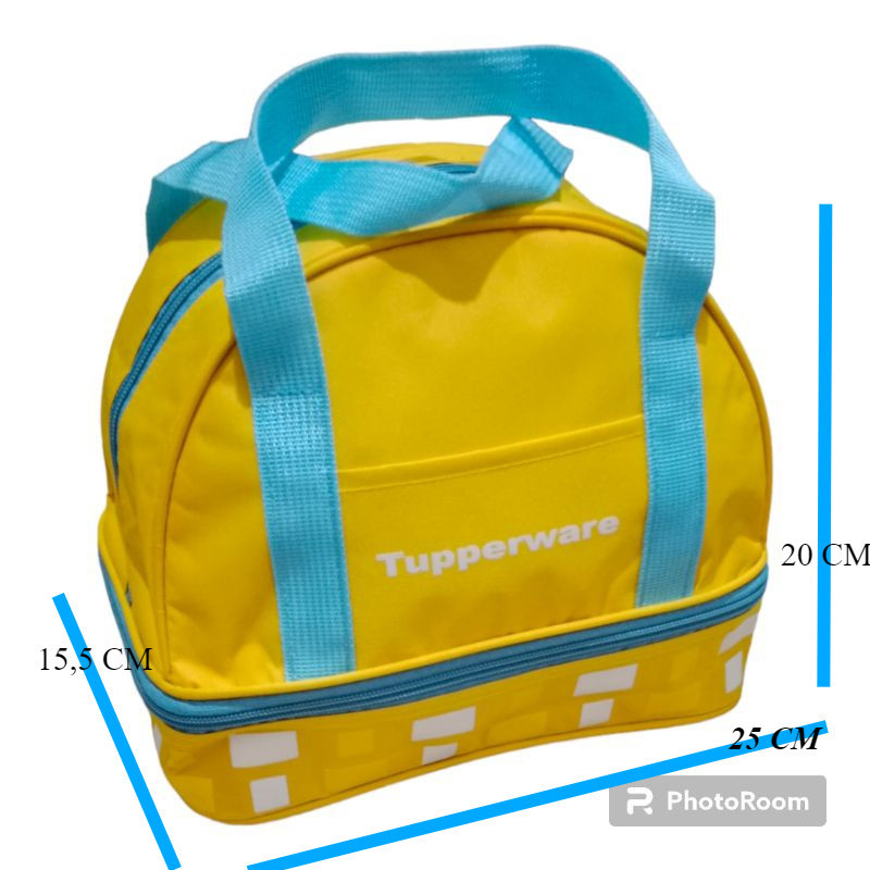 Jual Tas Bekal Tupperware Tas penyimpanan Bekal Makanan 2 tingkat Bahan ...