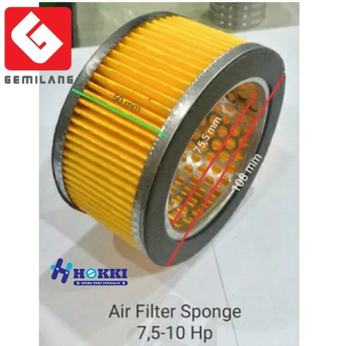 Jual Air Filter Sponge 7,5 - 15 Hp | Shopee Indonesia