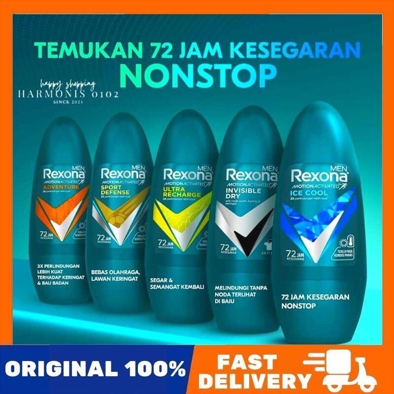 Jual Rexona Men Motion Activated Deodoran Roll On 45ml ALL VARIAN / TS | Shopee Indonesia