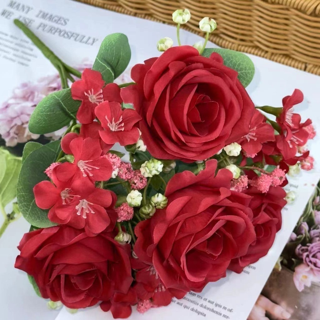 Jual BNW - Bouquet bunga BKT 763 SESE Mawar Artifisial Dekorasi Hiasan ...