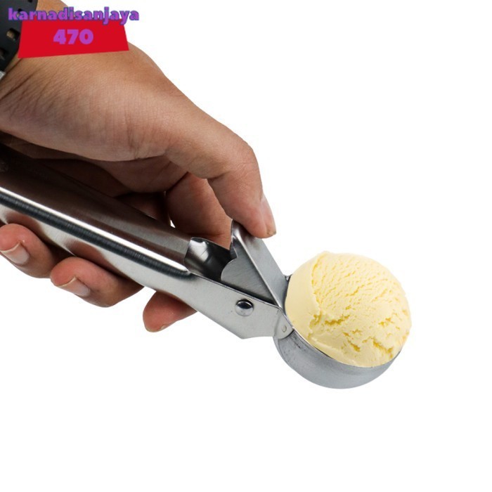 Jual Scoop Ice Cream Scop Sendok Takar Es Krim Stainless Steel | Shopee ...