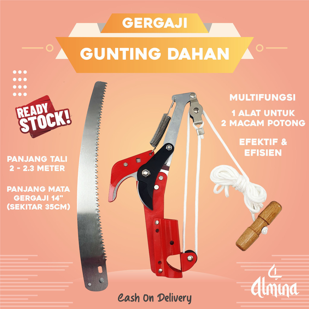 Jual Gunting Dahan Tarik Pisau Tali Pohon Multifungsi Alat Tamanan Anti Karat Peralatan Kebun ...