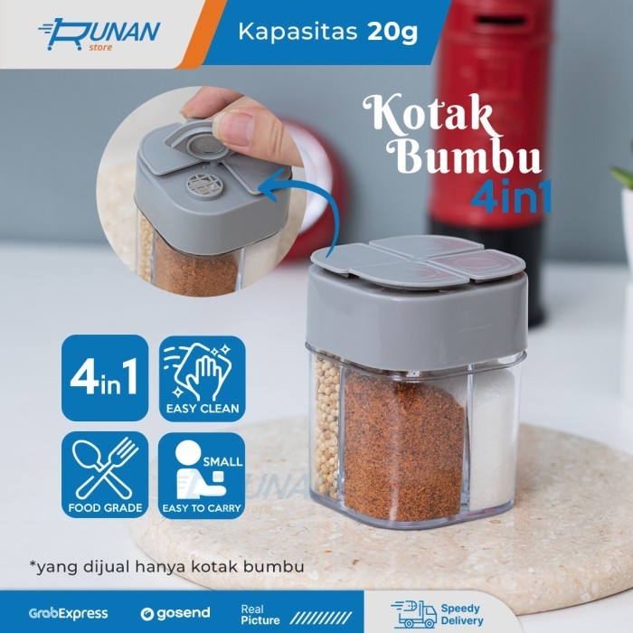 Jual Tempat Bumbu Dapur Lada Garam - Kotak Bumbu Dapur Container Box 4 ...