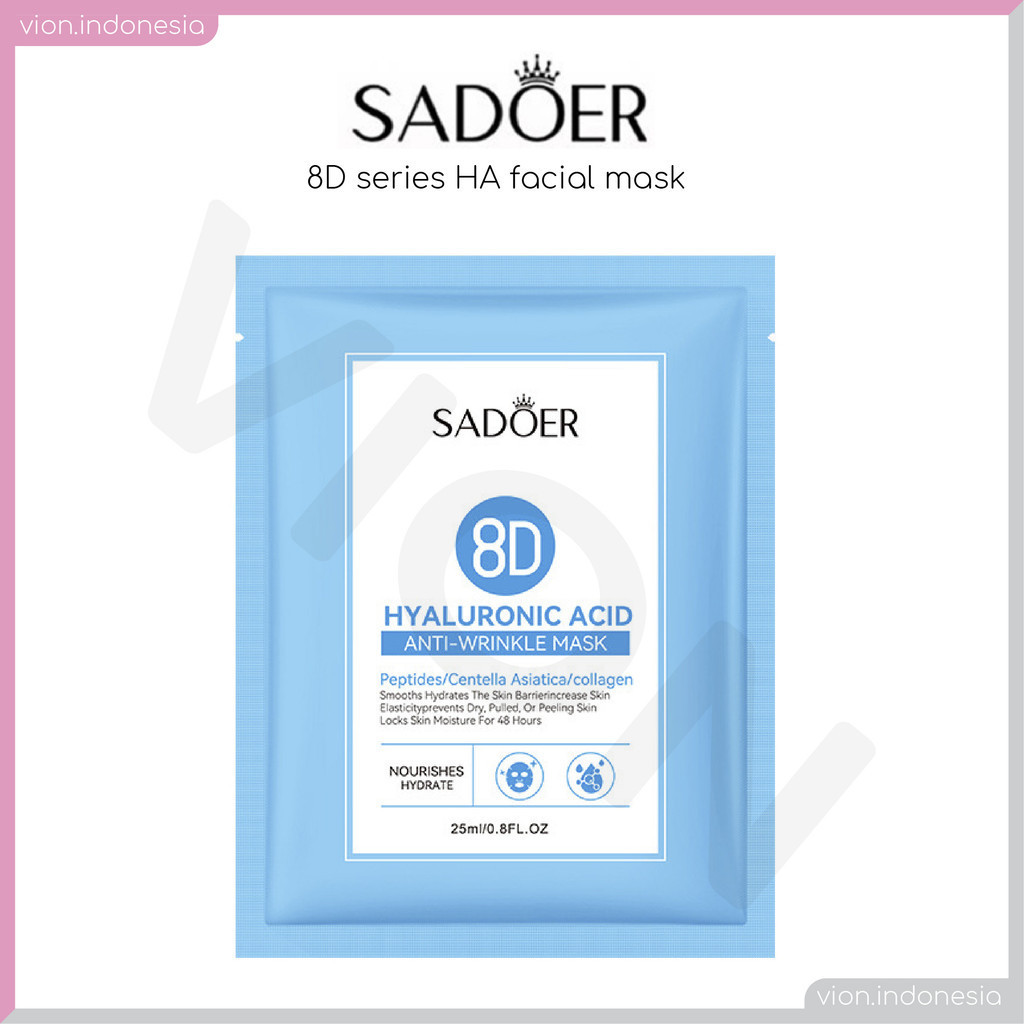 Jual SADOER 8D Series HA Facial Mask Masker Wajah Anti Aging Premium Original SR060 | Shopee ...