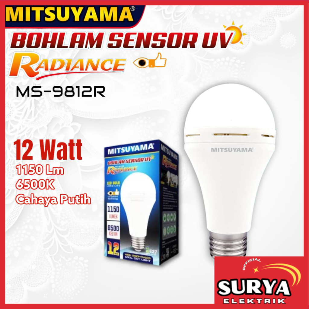 Jual Bohlam Lampu MITSUYAMA RADIANCE LED 9W 12W 30W 40W Watt Light Sensor Cahaya UV Ultraviolet ...