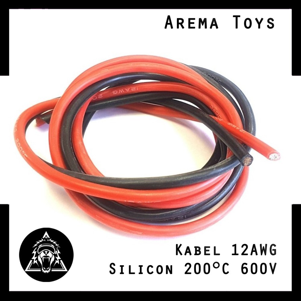 Jual Kabel 12AWG Silicon Extra Soft High Temperature 200°C 600V Silikon ...