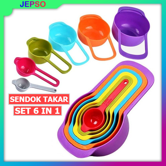 Jual Sendok Takar Bumbu Takaran Garam Ukur Set 6 in 1 / Sendok dapur ...