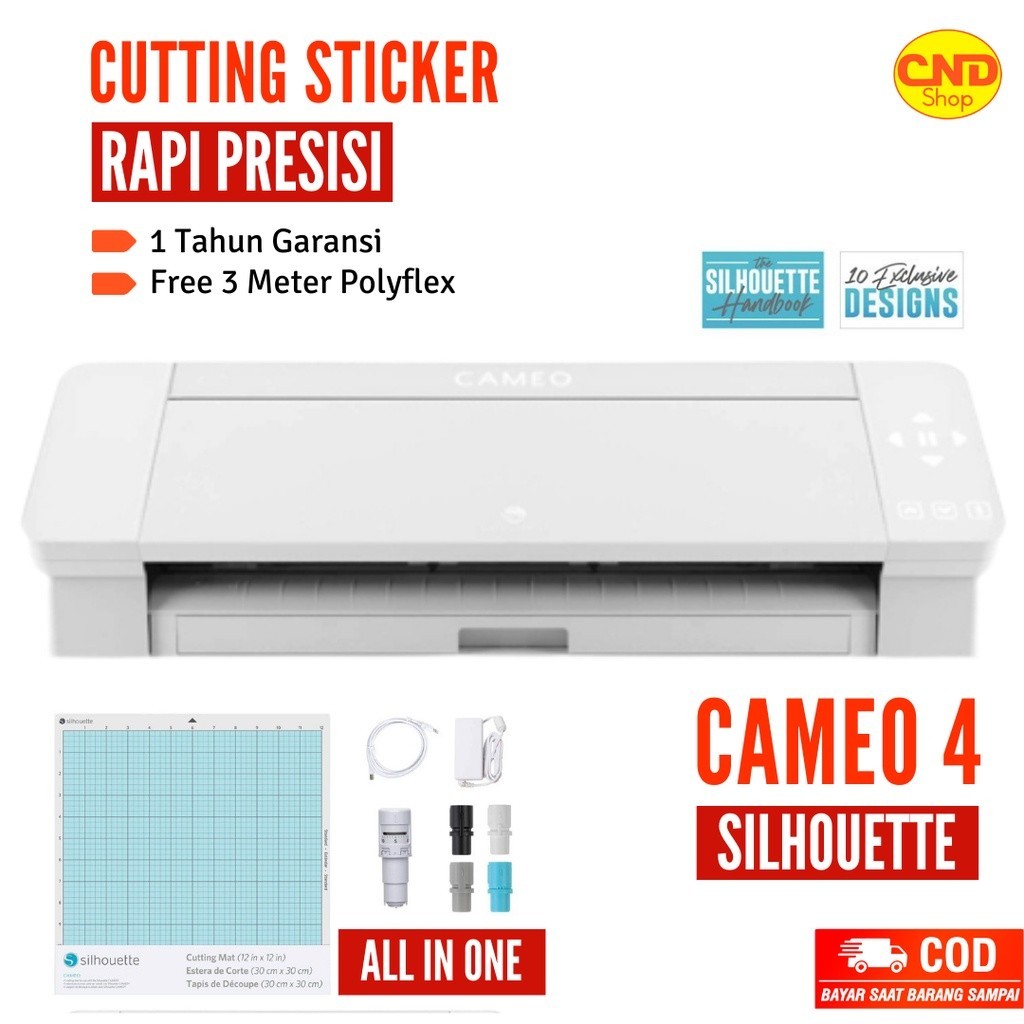 Jual Mesin Cutting Sticker Silhouette Cameo 4 Polyflex Mini A3 Murah ...