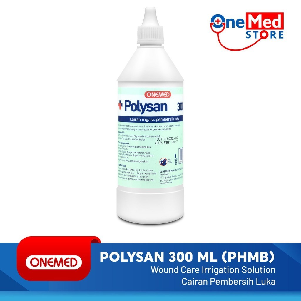 Jual ONEMED Polysan 300 Ml - Cairan Cuci Luka (PHMB) OOF | Shopee Indonesia