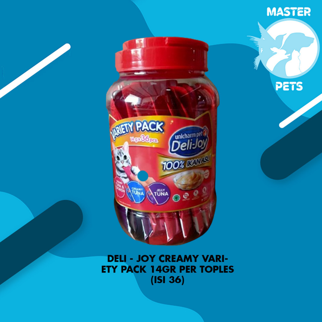 Jual Snack Kucing Deli Joy Variety Creamy Cat Treats Liquid Toples 36 ...