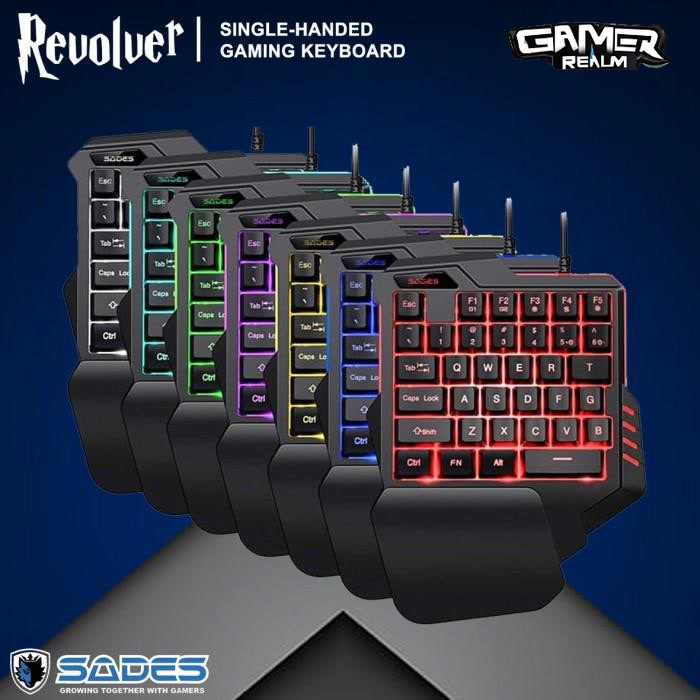 Jual Sades Revolver TS-36 Single Handed RGB Gaming Keyboard | Shopee ...