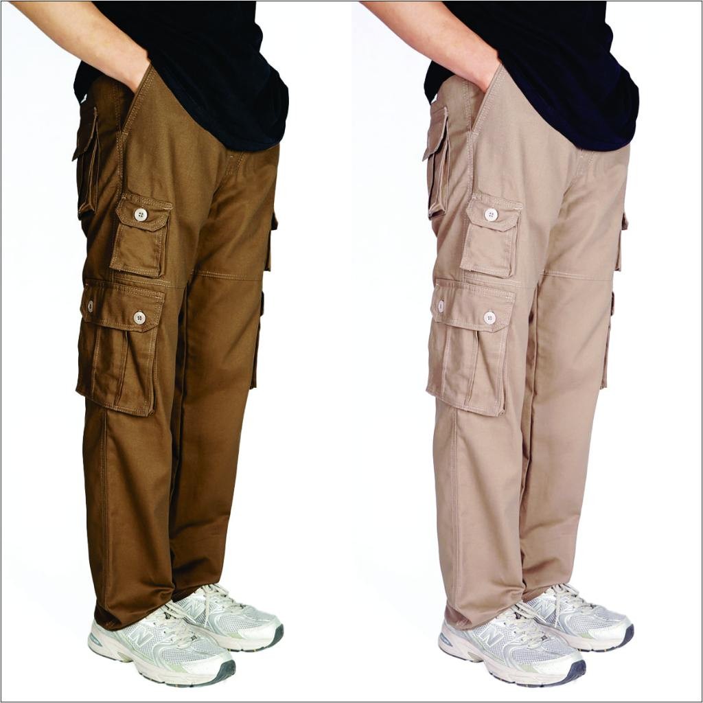 Jual NVSR Long Cargo Pants Extra Pocket Mocca | Shopee Indonesia