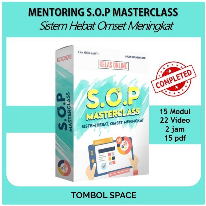 Jual Mentoring SOP MASTERCLASS - Bangun Sistem Kerja yang Terstruktur | Shopee Indonesia