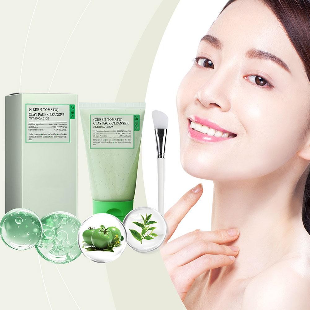 Jual Masker Lumpur Tomat Hijau Pembersih Pembersih Pori-Pori Dalam ...