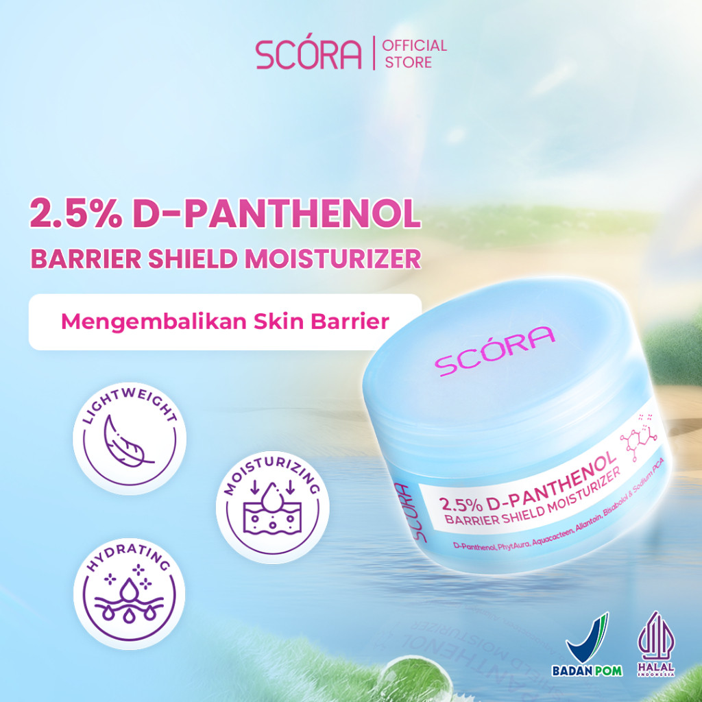 Jual Scora D-PANTHENOL BARRIER SHIELD MOISTURIZER 40ml | Shopee Indonesia